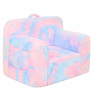 YLHO Toddler First Chair, Baby Chairs Comfy Toddler for Boys and Girls for Ages 18 Months and Up, Fits Any Decor (Dark Tie-Dye)