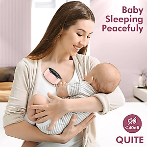 NaNaLazy Wearable Breast Pump Hands Free of Longer Battery Life & LED Display, Portable Electric Breast Pump with 3 Modes & 9 Levels & Low Noise, 24 mm Flange, 2 Pcs Pink