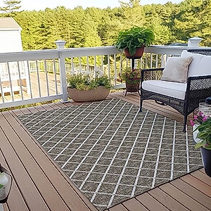 Dalyn Rugs Indoor/Outdoor York YO1 Brown Washable 8' x 10'