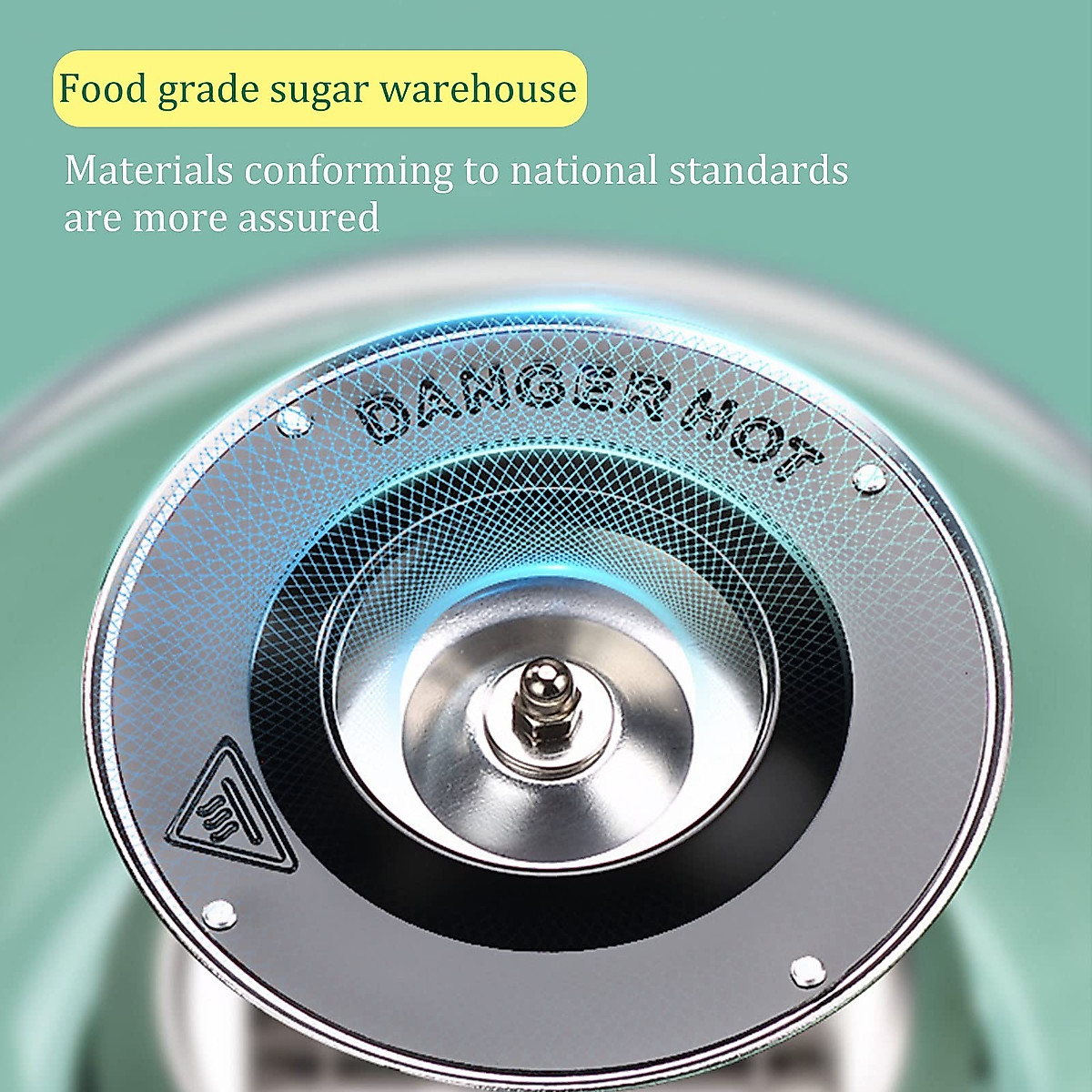 SZDYQ Candyfloss Machines, Coten Candy Machine, Compact, Light and Stylish, for Sugar or Hard Candy, Cotton Candy Machine for Children's Birthdays and Parties (Color : Green)