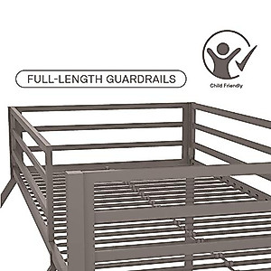 Novogratz 4146429N Maxwell Metal Bunk Bed, Twin over Full