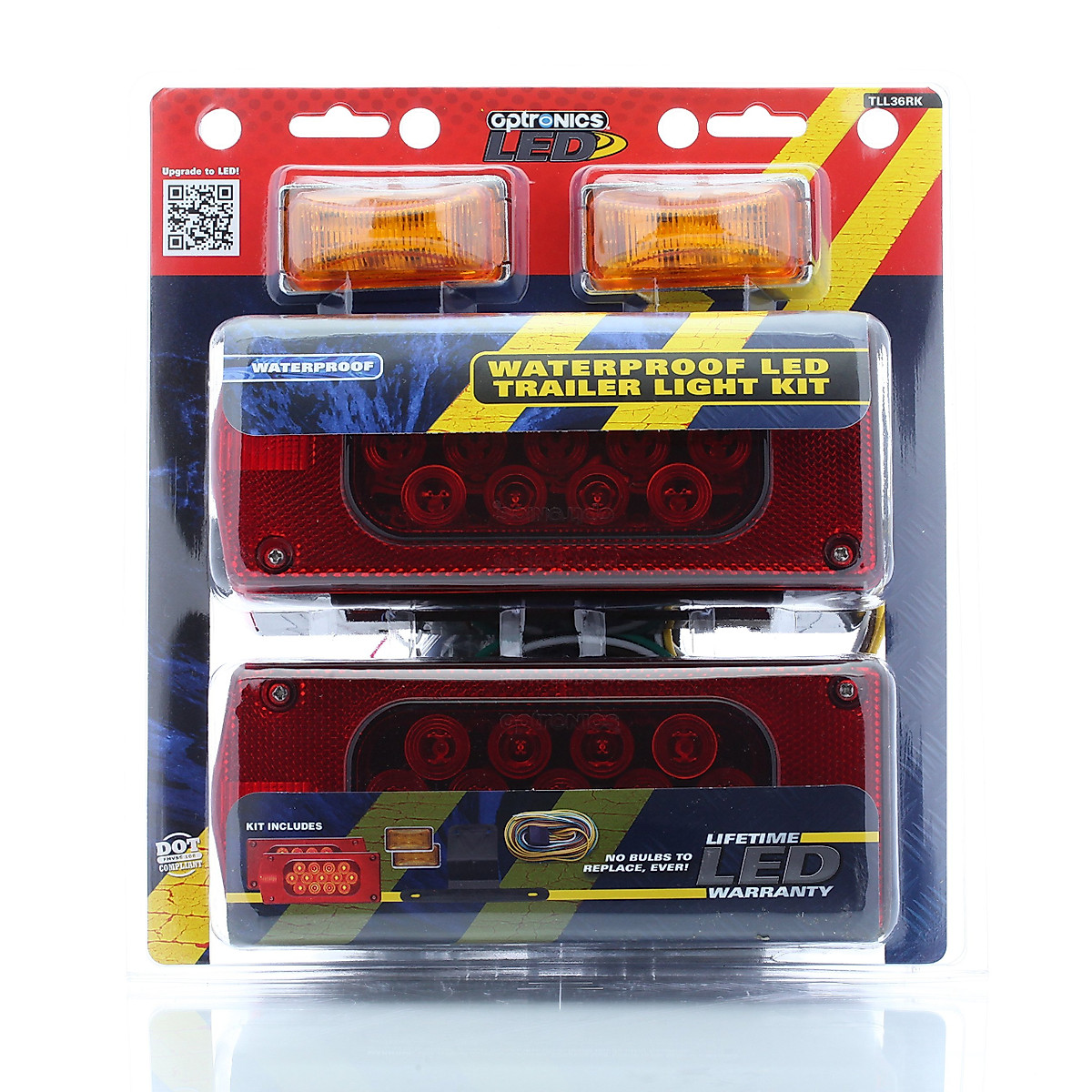 Optronics TLL36RK Red Rectangular Combination Tail Light Kit