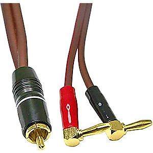 Banana Plug to RCA Speaker Cable,Speaker Wire RCA Male to Banana Plugs(2banana) 4N OFC HiFi Speaker Wire for Subwoofer Loudspeaker - 2m