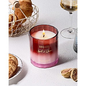 M&SENSE Apple Spice Soy Candles for Home Scented 10.6oz 60 Hour Long Lasting Slow Burning, Organic Natural Christmas Candle Highly Scented Winter Holiday Fragrance Gift for Women Men