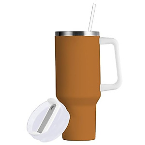 ODAWA Bronze Insulated Water Bottle with Straw Insulated Tumblers Reusable Stainless Steel Cup