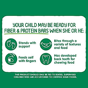 Happy Tot Organics Fiber & Protein Soft-Baked Oat Bars Toddler Snack Apple & Spinach, 0.88 Ounce Bars, 5 Count Box (Pack of 6) (Packaging May Vary)