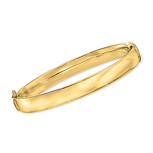 Ross-Simons 8mm 18kt Gold Over Sterling Bangle Bracelet. 7 inches