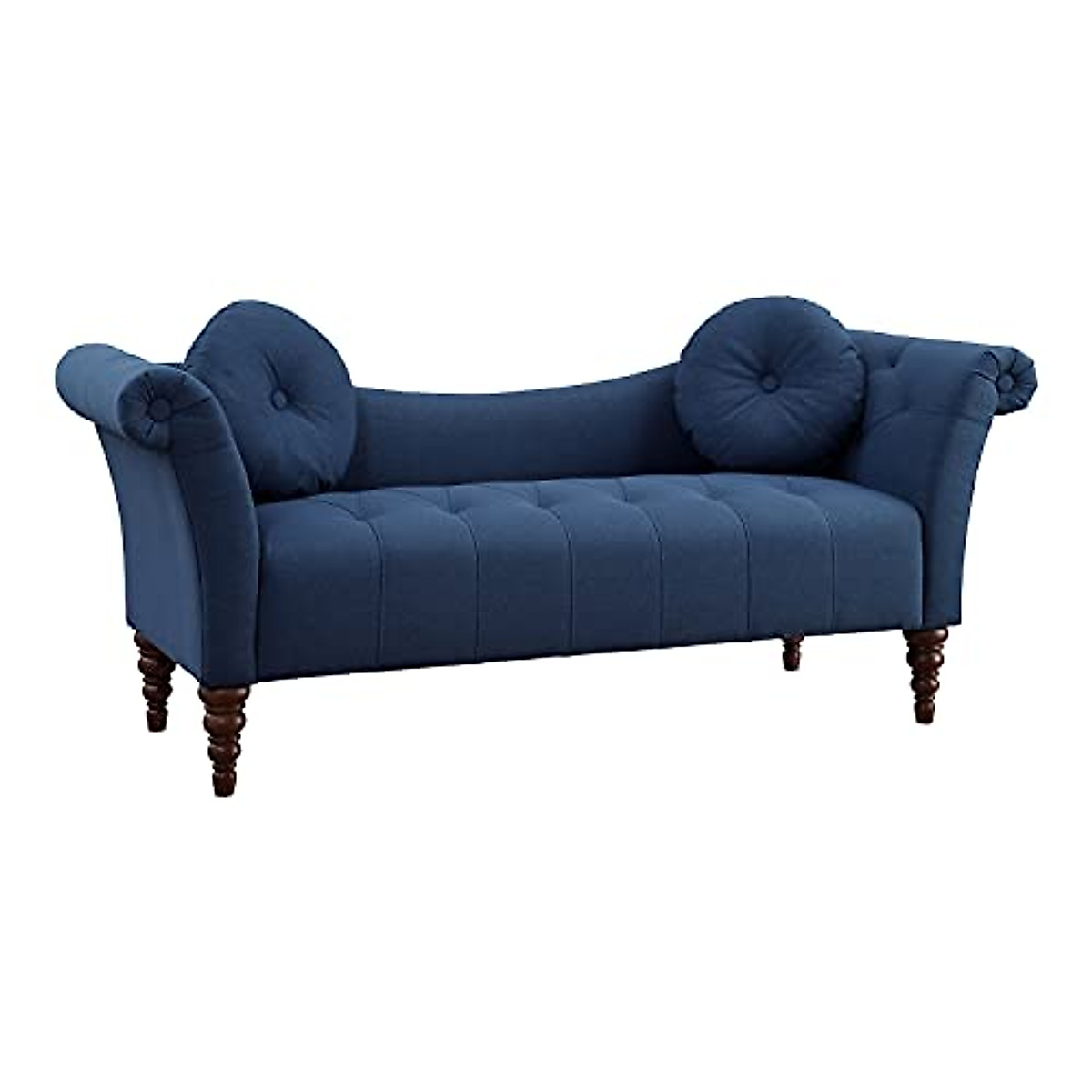 Lexicon Westridge Upholstered Settee with 2 Pillows, 75" W, Blue