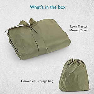 Universal Lawn Tractor Mower Cover - Armor Shield Waterproof Marine Grade Canvas, Weather Resistant with Dust Protection - Indoor and Outdoor Protective Storage - Pyle PCVLTR11 (Green)