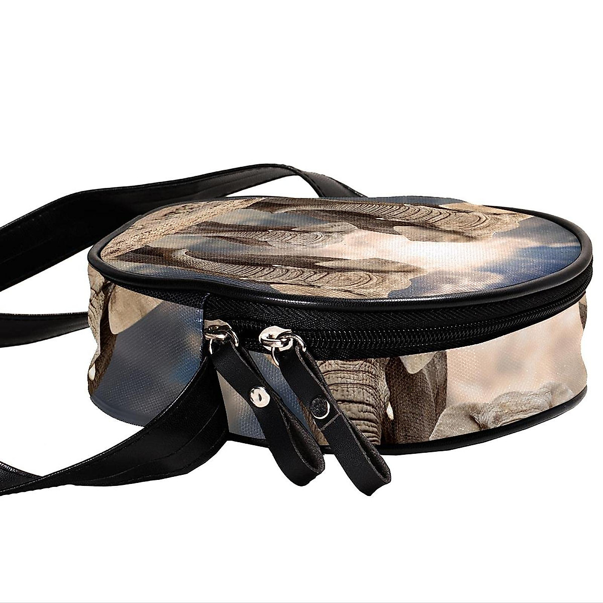 Elephant Animal Crossbody Bag for Women Circle Purse Shoulder Handbag Wallet Crossbody Purse Bag