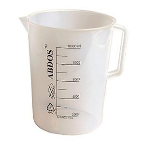 Abdos P50808 Large Capacity Beaker with Handle, PP, 10L, 1 Pack