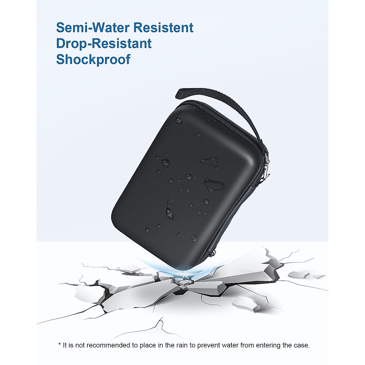 POLONO Label Maker Case Compatible P10/ NiiMbot D11 Label Maker/Phomemo D30&D35/Memoking D30/Supvan E10/Marklife P11 Portable Bluetooth Label Printer, for USB Cable and Accessories (Case Only)