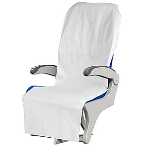 Disposable Airplane and Public Seat Covers (6 pack) - Individually Wrapped Travel Ready Protector Covers seats in Planes, Restaurants, Public Transportation, and More! - Fits Snugly Over ANY Seat