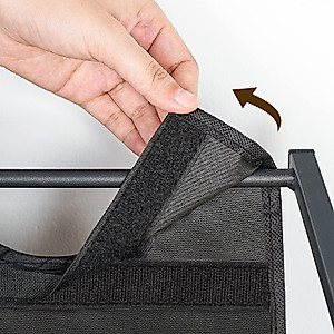 YATINEY Laundry Sorter, Laundry Hamper with Hanging Rack, Laundry Sorter 3 Section, Laundry Basket with Wheels, Hampers for Laundry, Laundry Basket Organizer for Laundry Room, Rustic Brown LS37BR