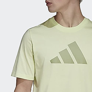 adidas Men's Future Icon Three Bar Tee, Almost Lime, Medium
