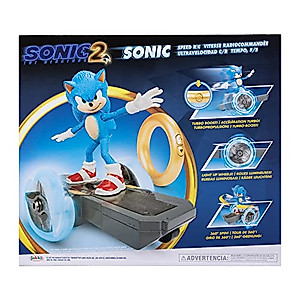 Sonic the Hedgehog Sonic 2 Movie - Sonic Speed RC Vehicle, Blue/ Grey