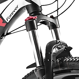 2PCS Mountain Bike Fender MTB Mud Guard, Adjustable Carbon Fiber Bicycle Mudguard Front + Rear Fender Set Compatible with 26"/27.5"/29" Waterproof Mountain Bike Mud Guards, Easy to Install