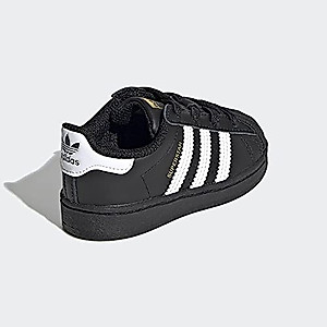adidas Originals Kids Superstar Sneaker, Black/White, 10 US Unisex Toddler