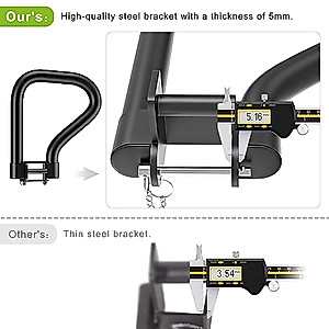 SELEWARE Solid Dip Bar Attachment for 2" x 2" with 1/2" Hole Power Cage Squat Rack, Set of 2 Dip Bar Multi-Grip Handles for Strength Training