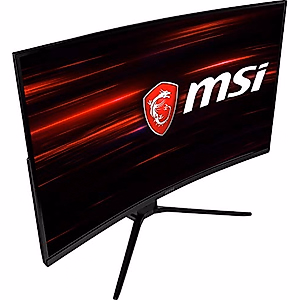 MSI 32" Full HD RGB LED Non-Glare Super Narrow Bezel 1ms 2560 x 1440 144Hz Refresh Rate Free Sync Height Adjustable Curved Gaming Monitor (Optix MAG321CQR),Black