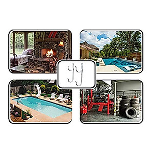 2 Pcs Set Pool Pole Hangers Heavy Duty Aluminium Holder with Screws Perfect Hooks for Swimming Pool Telescopic Poles Skimmers Nets Brushes Vacuum Hose Garden Equipment Outdoor Supplies (White)