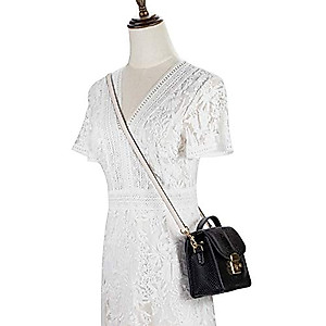 Allzedream Genuine Leather Purse Strap Adjustable Crossbody Handbag Replacement Straps 0.48 Inch Width (White)