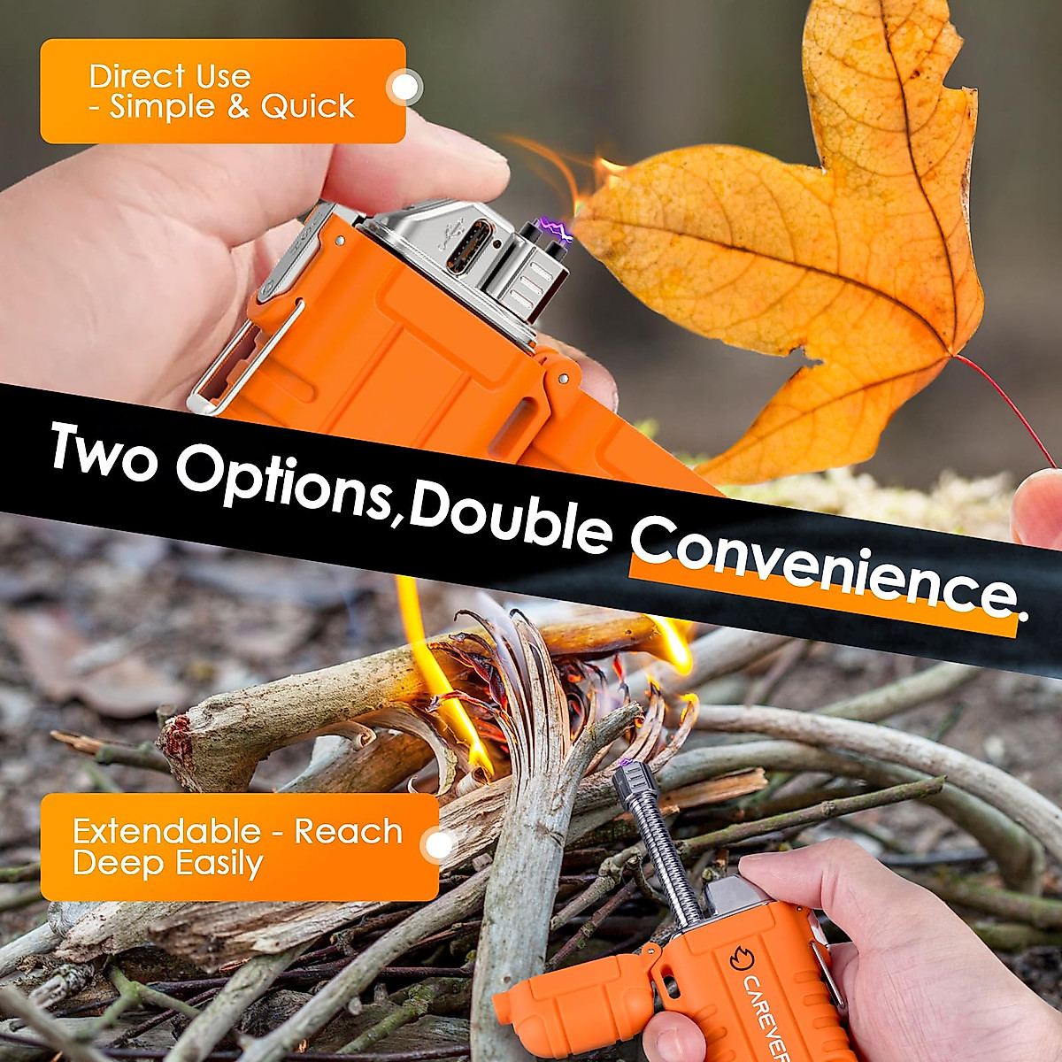 Electric Lighter - Gifts for Mom Wife Men Women Husband Rechargeable USB Arc Plasma Candle Lighters Cool Gadgets Camping Gear BBQ Grill Accessories Christmas Stocking Stuffers Gift