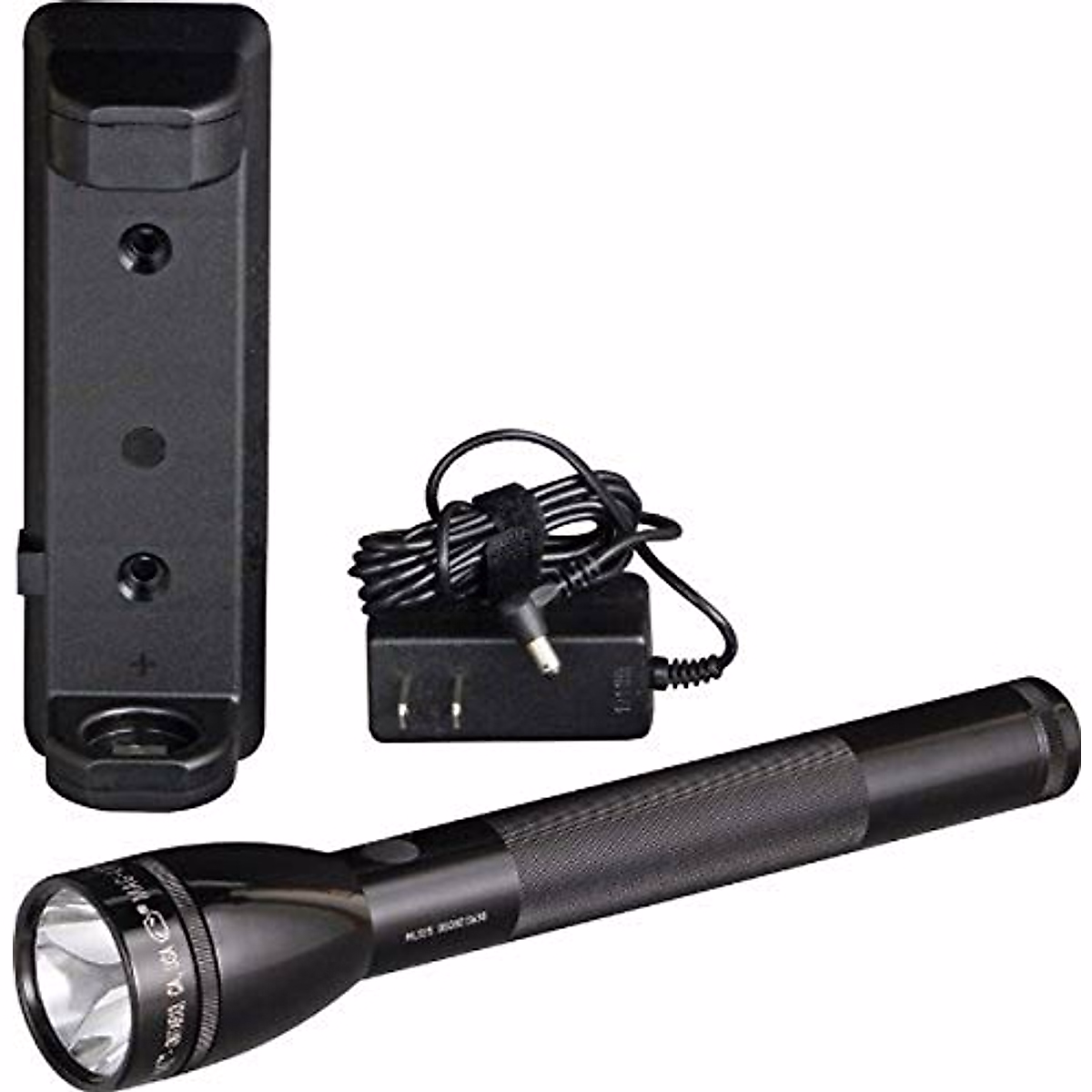 Maglite ML125 LED Rechargeable Flashlight System with 120V Converter, Black