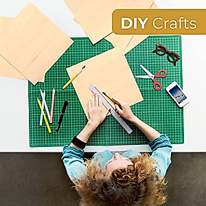 (12-Pack) 12”x12”x1/8” Basswood Sheets for Crafts - Perfect for Architectural Models Drawing Painting Wood Engraving Wood Burning Laser Scroll Sawing