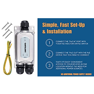 Intellinet 2-Port Gigabit PoE++ Extender Outdoor, 60W Power Budget, 30W Out Per Port, IP67 & IK10, Ultra POE Passthrough Switch-3 Yr Mfg Warranty-561648