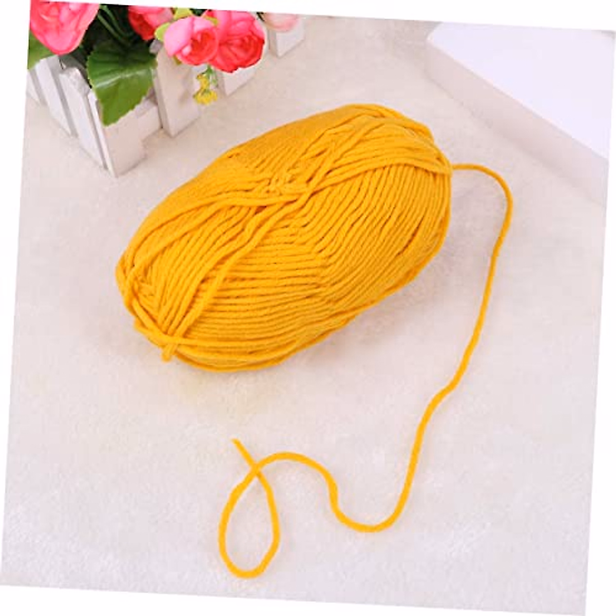 COHEALI Fuzzy Yarn Fuzzy Yarn Green Yellow Blue Soft Yarn for Knitting Doll Roving Textured Yarn Milk Cotton Cotton Ball Super Bulky Yarn Chunky Yarn Yarn Cotton Line Yarn for Crocheting