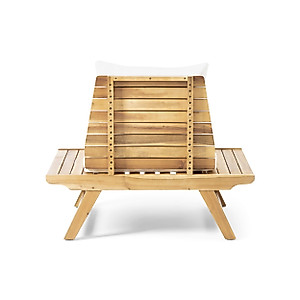 Christopher Knight Home Sedona Club Chair, 37 "W x 28.25 "D x 29.5 "H, Teak + White