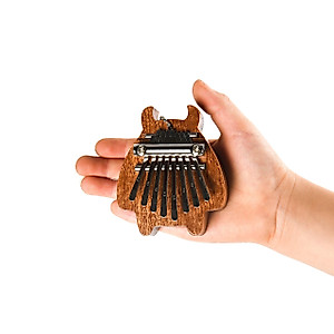 RIMLUFE cute mini kalimba calimba mbira hand harp musical instruments marimba small portable finger thumb piano accessories beginners piano instruments adults 8 key calming gifts