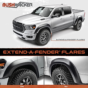 Bushwacker Extend-A-Fender Extended Front & Rear Fender Flares | 4-Piece Set, Black, Smooth Finish | 40925-02 | Fits 2007-2013 Chevrolet Silverado 1500 w/ 5.8' Bed