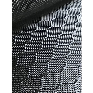 1Pc 50cm Width X 1m Long Carbon Fiber Cloth 3K 200/240gsm Twill Plain 12K Fabric Honeycomb Hybrid Carbon Kevlar Fabric Chopped Yarn (Color : Blue Hybrid)