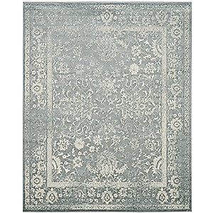 SAFAVIEH Adirondack Collection 10' x 14' Slate / Ivory ADR109T Oriental Distressed Non-Shedding Living Room Bedroom Dining Home Office Area Rug