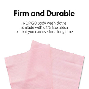 Premium Exfoliating Washcloth Towel(4 Color) Korean Loofah Bath Sponge Long Back Scrubber African Bath Sponge African Long Net for Shower/It Becomes Softer as You use.by NOPIGO