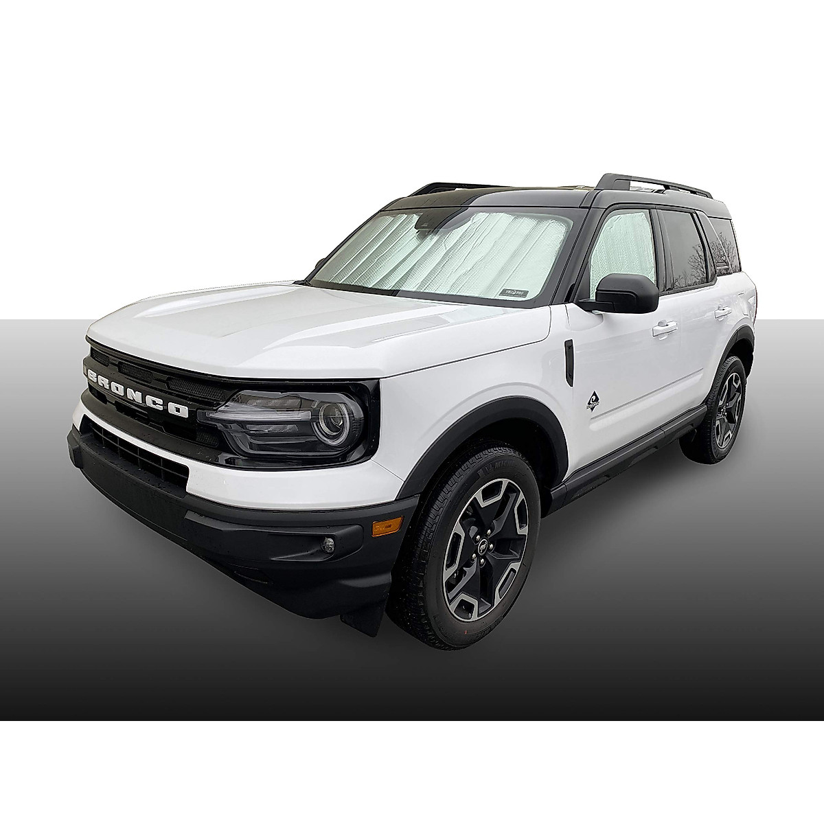 YelloPro Custom Fit Reflective Windshield Sunshade for 2021 2022 2023 2024 Ford Bronco Sport SUV, Base, Big Bend, Outer Banks, Badlands, First Edition [Made in USA]