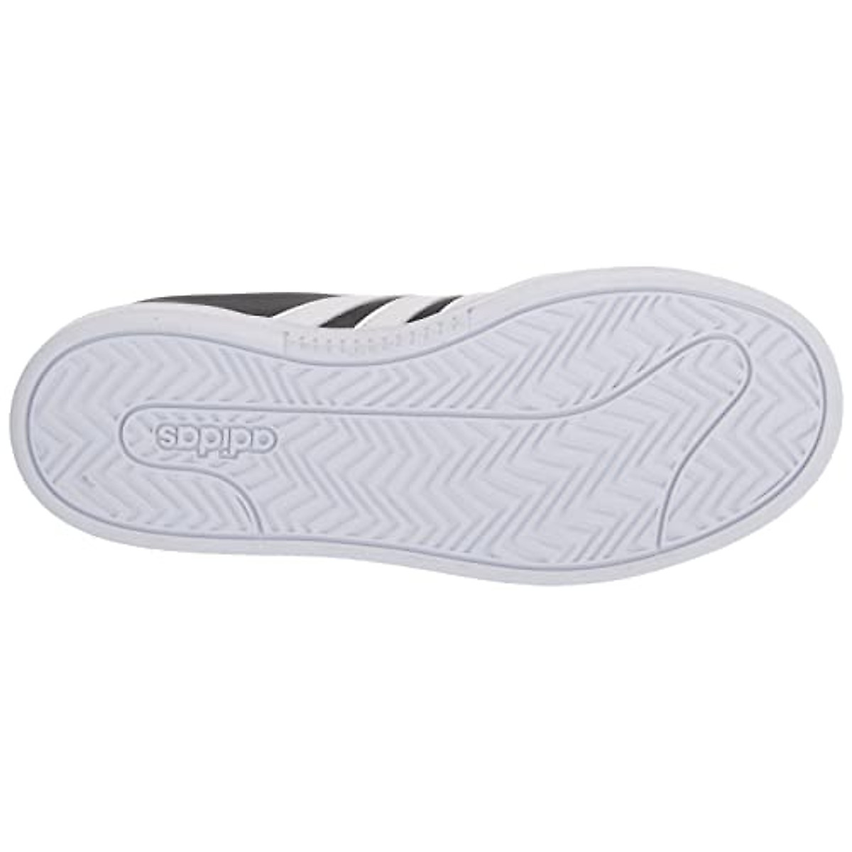 adidas Men's Grand Court Alpha Tennis Shoe, Core Black/White/Iron Metallic, 12