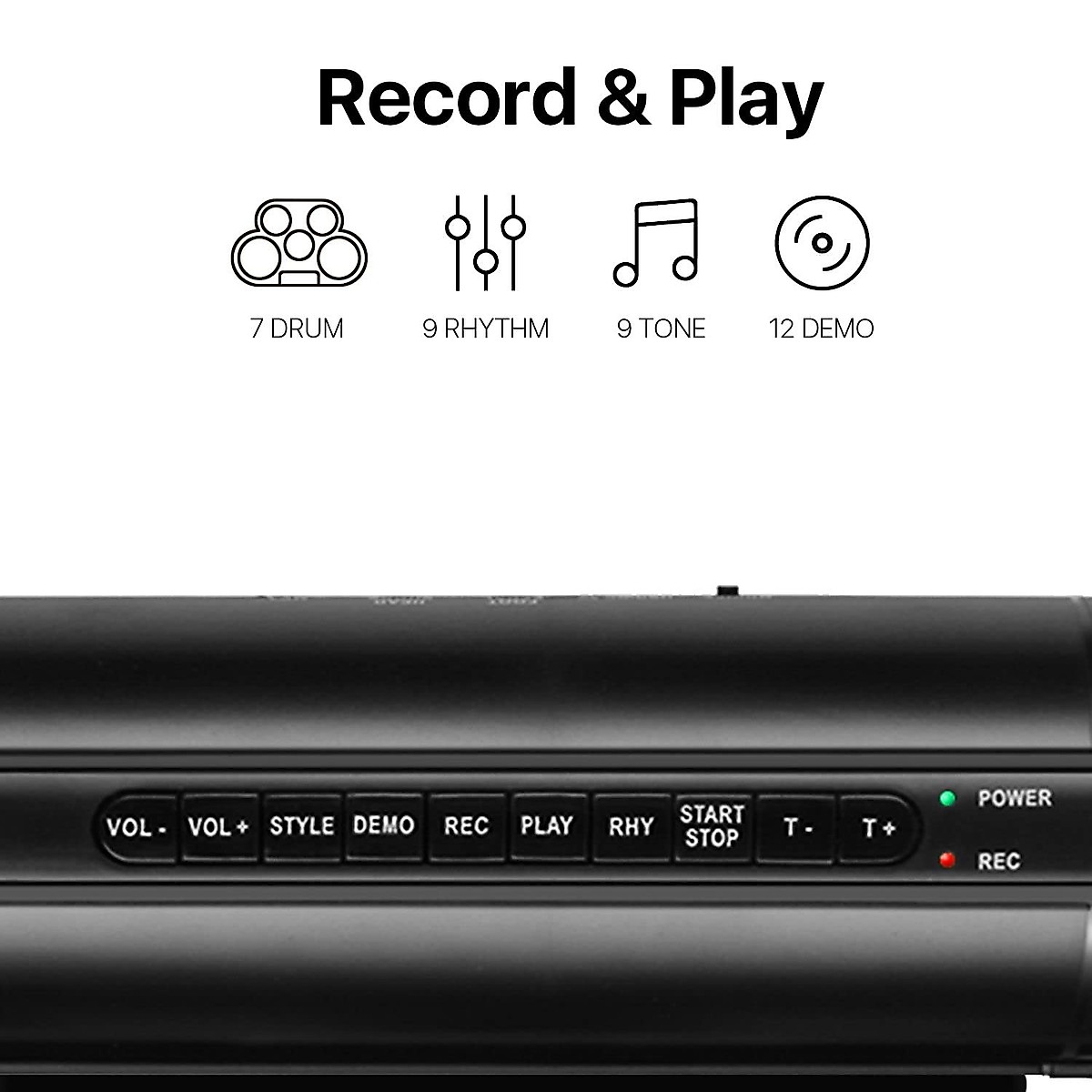 Flexzion Digital Electronic Drum Set, Portable Roll Up Electronic Drum Pad Machine for Kids, Adults, Beginners, Pros, 7 Pads Electric Drum Set with Drum Sticks, Foot Pedals, MIDI and Headphone Jack