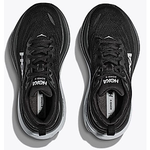 HOKA ONE ONE | Women's, Bondi 8 Road Running Sneakers (Black & White - 7)
