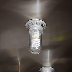 2-Pack Glass Globe Light Bulb Cover for Walk in Refrigerators, Light Bulb Protector Cage for Hood Bulbs, Light Bulb Covers for Bare Bulb 31902 by FryOilsaver Co CHG L10-X006