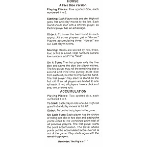 Koplow Games Pig Dice Game 5 Dice Set with Travel Tube and Instructions