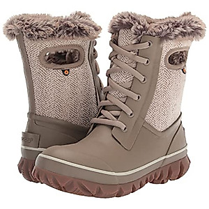 Bogs Womens Arcata Boot Snow, Cozy Cheveron-Taupe, 11