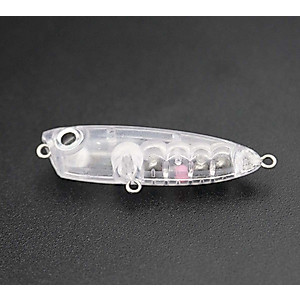 10PCS Unpainted Lure Blanks 2.81g 4.8cm with Free 6mm Eye Crankbait Simulation Blank Body Clear Hard Baits Trout Salmon Minnow Lure Popper Lures Topwater Freshwater 8440