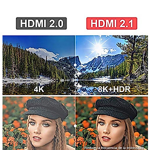 8K HDMI Extender 2.1 HDMI Extension Cable 8K@60Hz,4K@120Hz,Utra high Speed HDMI Male to Female Nylon Braided HDMI Extender Cable Compatible with Xbox PS5 PS4 Roku TV Stick Blu Ray Player(9 Feet)