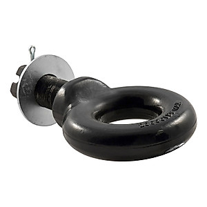CURT 48520 Black Steel Pintle Hitch Lunette Ring with Swivel Castle Nut, 2-1/2-Inch ID, 20,000 lbs