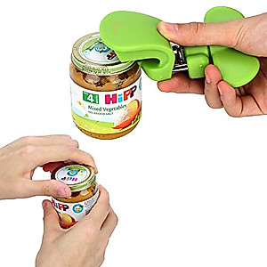 Home Kitchen Restaurant Safety Bottle Jar Manual Can Opener&Bangrui Professional 3-in-1 Can Opener.Smooth and Neat Edge Can Opener. Delicate Exterior. Best for the Left-handed and Outdoor-goers(Green)