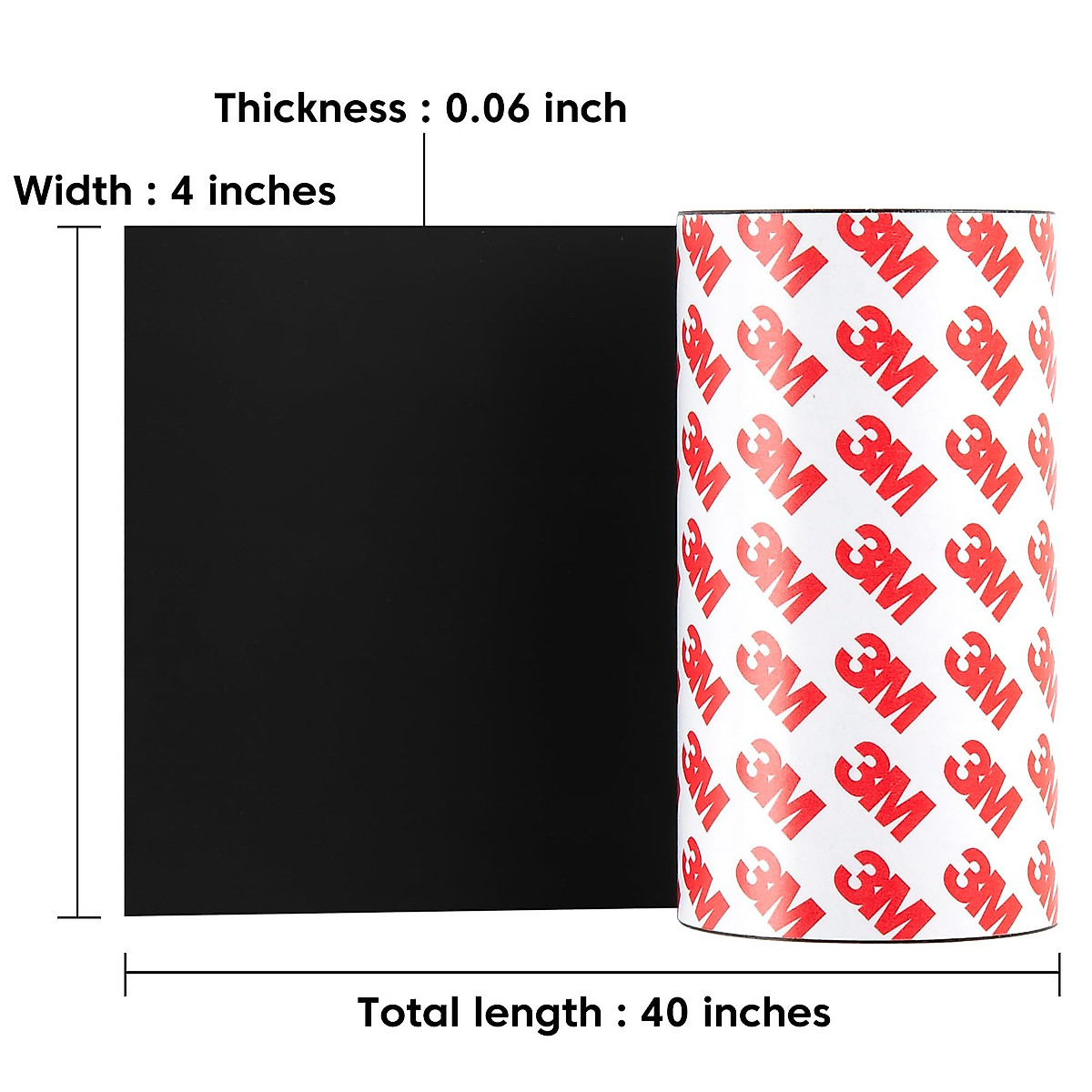 Non Slip Furniture Pads for Hardwood Floors, Cuttable Self Adhesive Silicone Anti Skid Pads Grippers for Furniture Electronics Home Appliances, 4 x 40 Inches (Black)