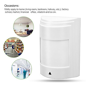 Wired Passive Infrared Motion Sensor, 12V Dual PIR Motion Detector, Home Security Warning Alarm System, Low Noise and High Sensitivity